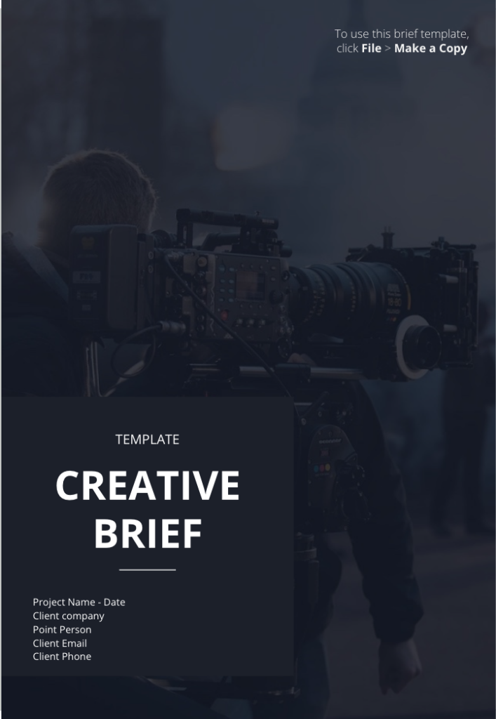 Video Brief Template – How to Write a Winning Creative Brief for ...